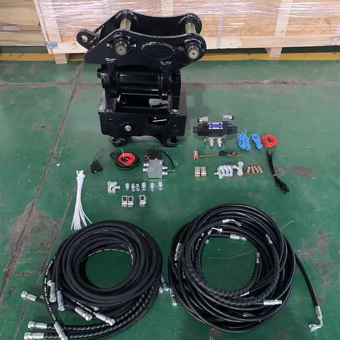 Excavator tilting quick coupler hydraulic tilt rotating quick hitch ...